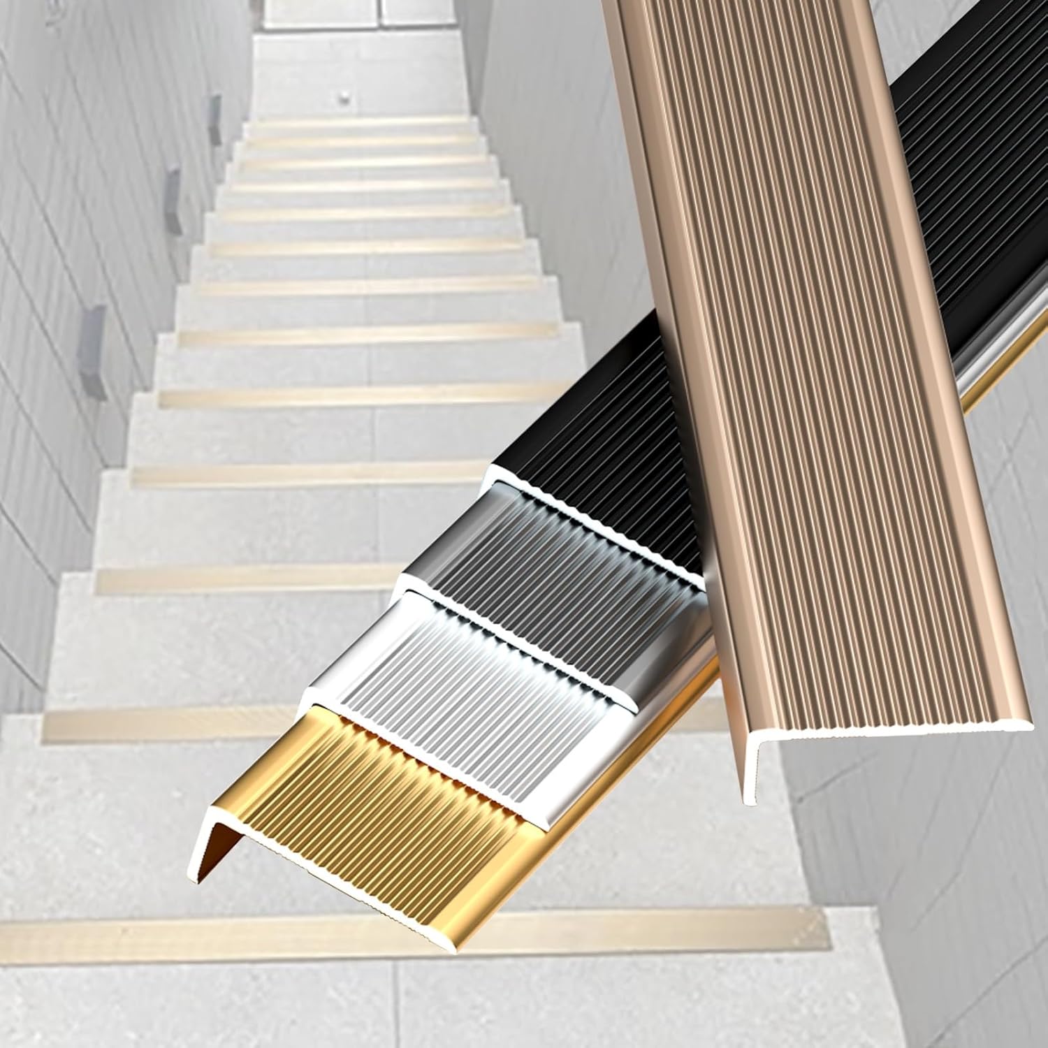 LIYI929GP Sturdy Aluminum Stair Nosing Stair Edging - Waterproof ...
