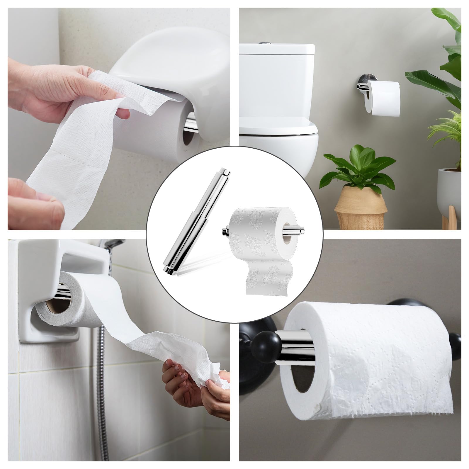 Snapklik.com : Toilet Paper Holder Roller Replacement, Plastic ...