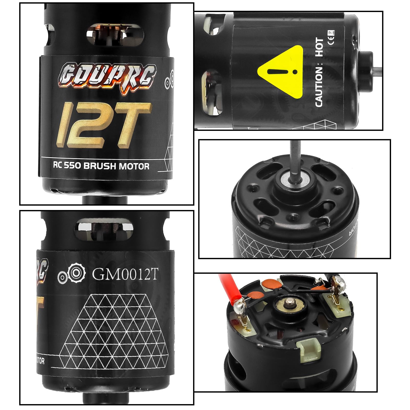 TRX4 SCX10 Motor OGRC 550 21T Brushed Motor & 60A ESC Combo For 1/10 RC ...