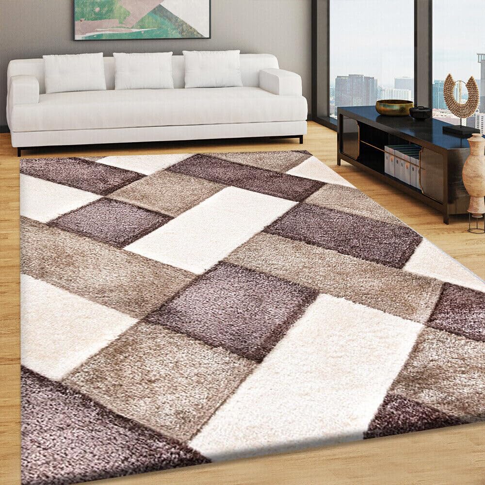 3D Shaggy Rugs Modern Geometric Design Large Area Rugs for Living Room ...