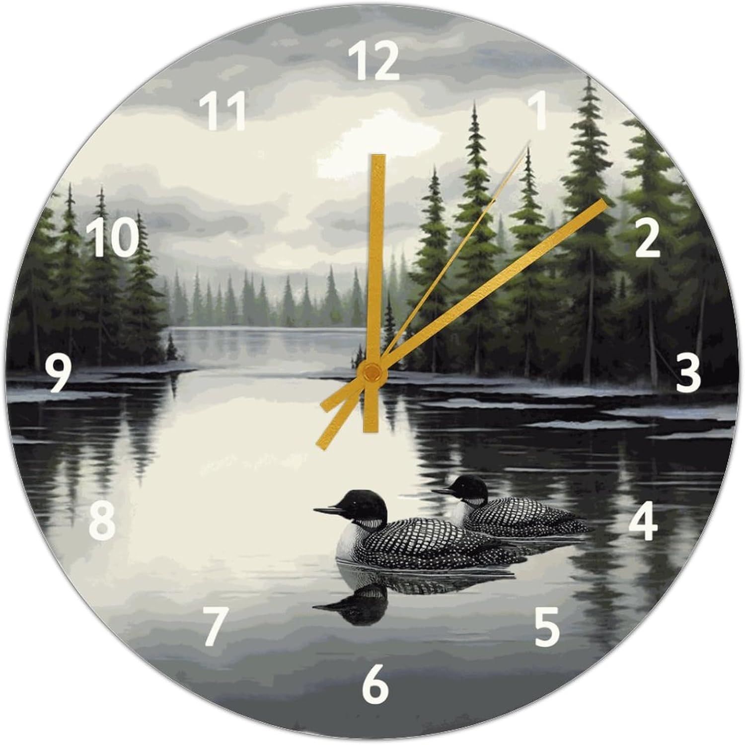 Amazon.com: Loon Rustic Kitchen Clocks Wall Battery Operated Silent ...