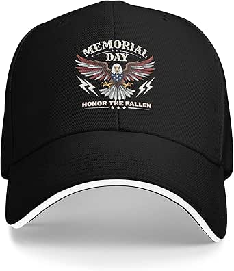 Happy Memorial Day Hat Veterans Patriotic Honor Golf Hats for Mens ...