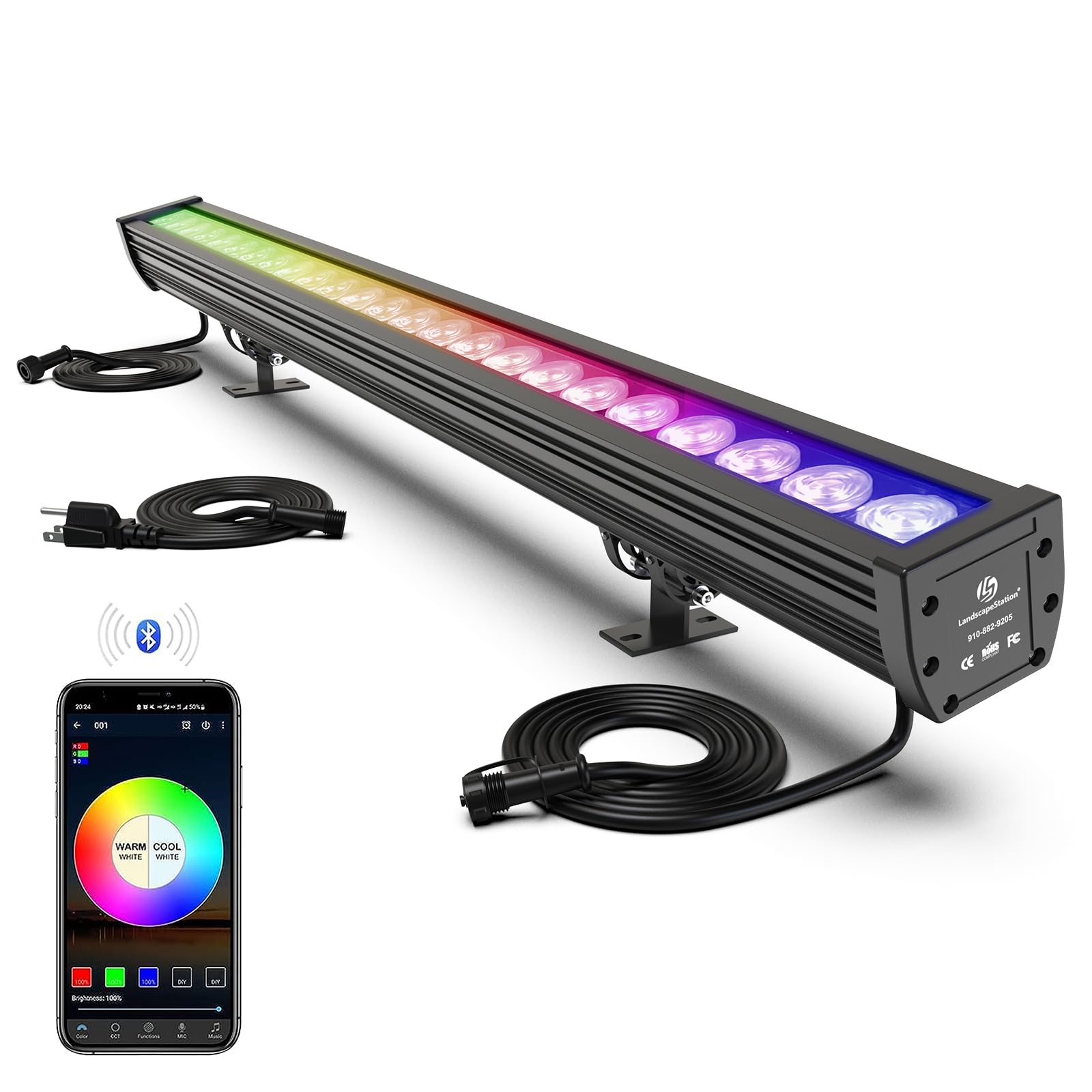 Landscapestation Smart LED Wall Washer Light with APP Control, 168W ...