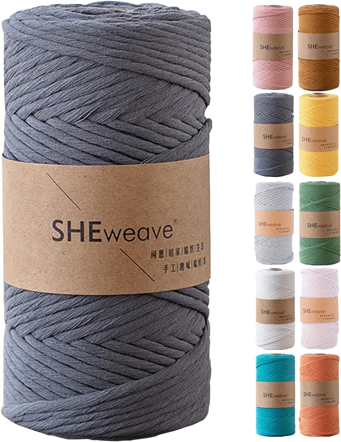 Amazon.com: Single Strand Macrame Cord Natural Cotton Cord 3mm 100m ...