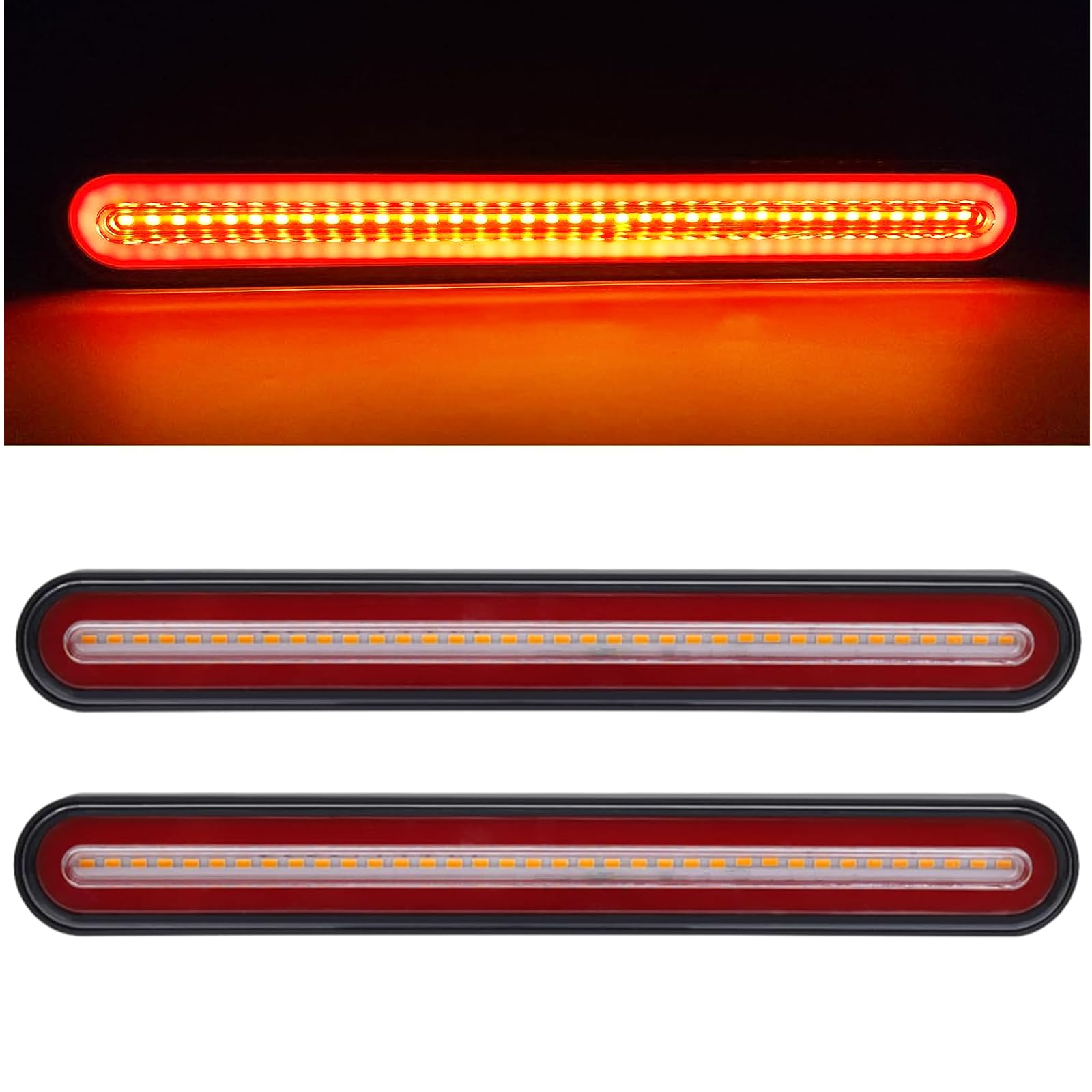 NWpangu LED Trailer Tail Lights Bar 13 Inch 12V LED Stop Light Flowing ...