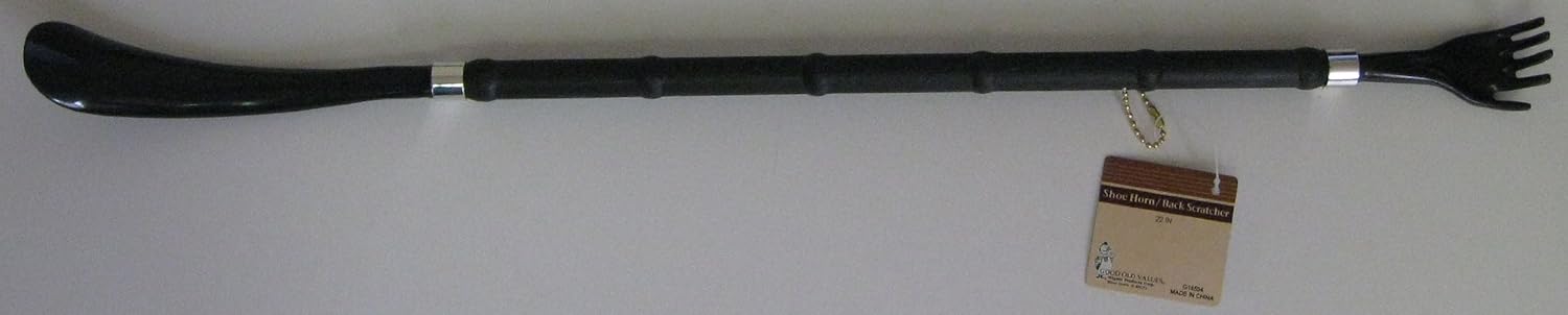 Amazon.com: One 22" Black Back Scratcher/Shoe Horn Combo : Health ...