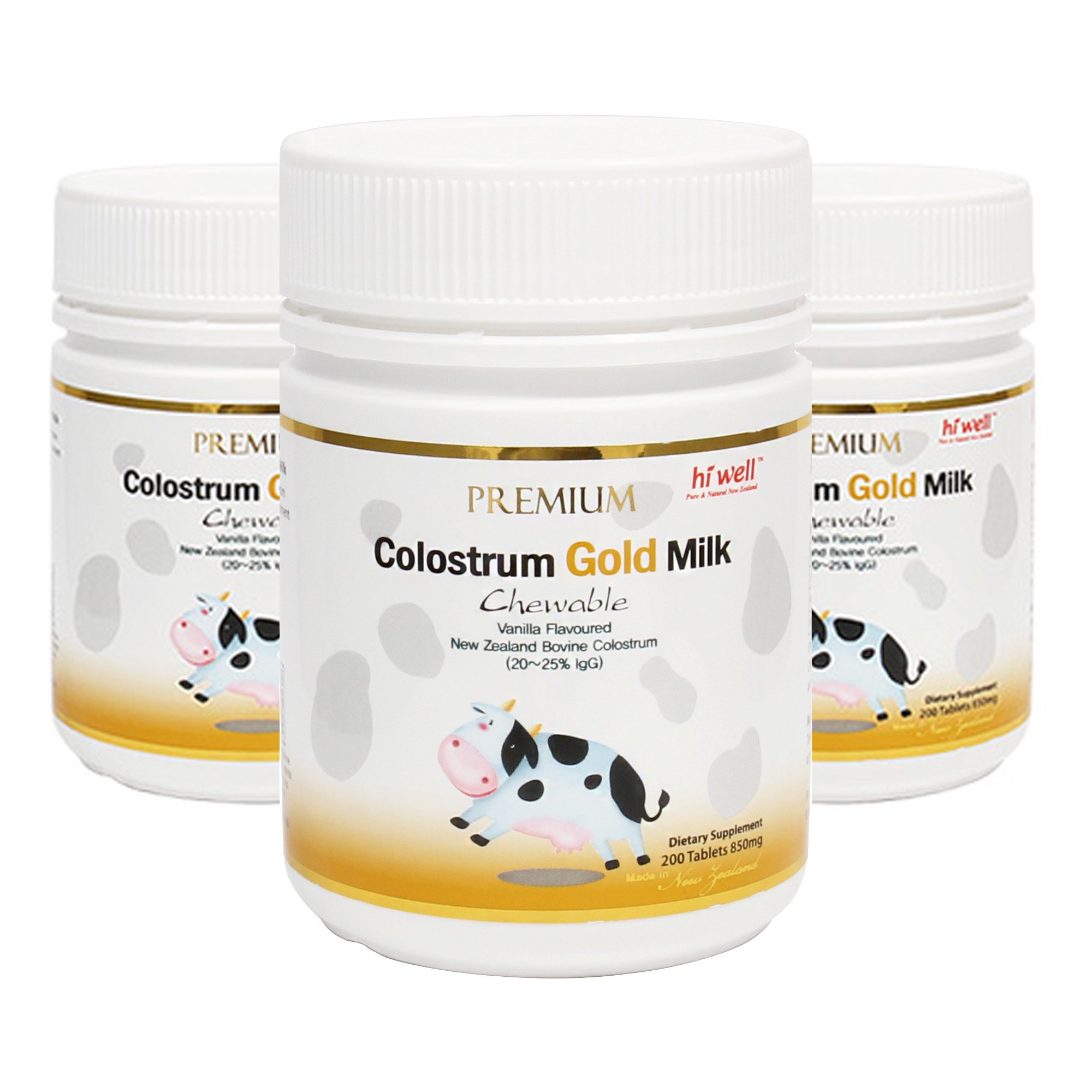 Amazon.com: Hi Well Premium New Zealand Bovine Colostrum Gold Milk 200 ...