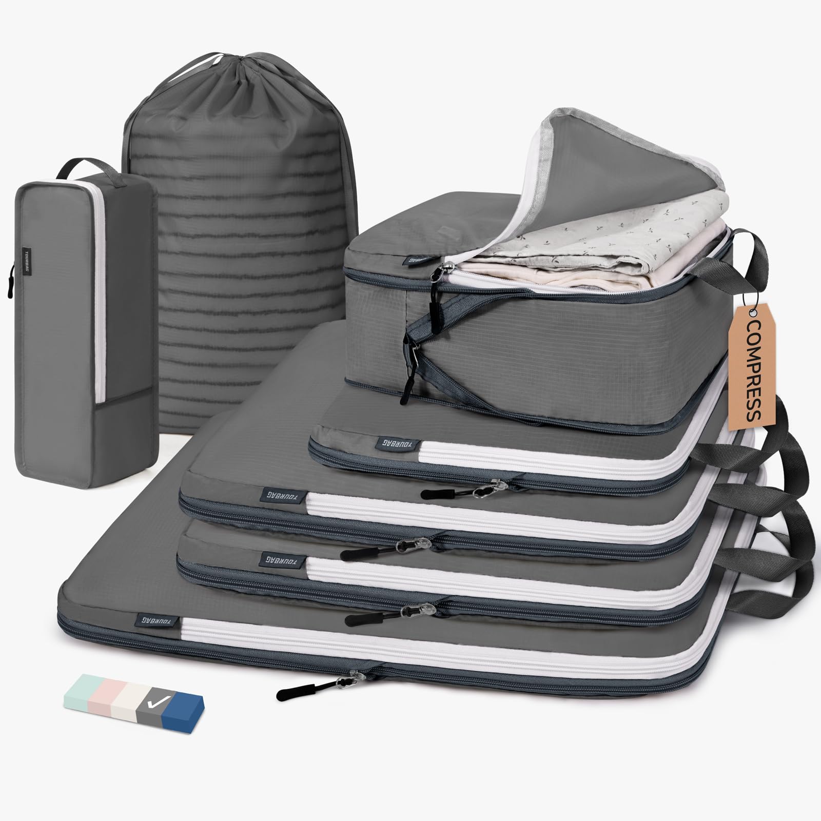 Amazon.com: CherryNow Compression Packing Cubes, 7 Set Packing Cubes ...