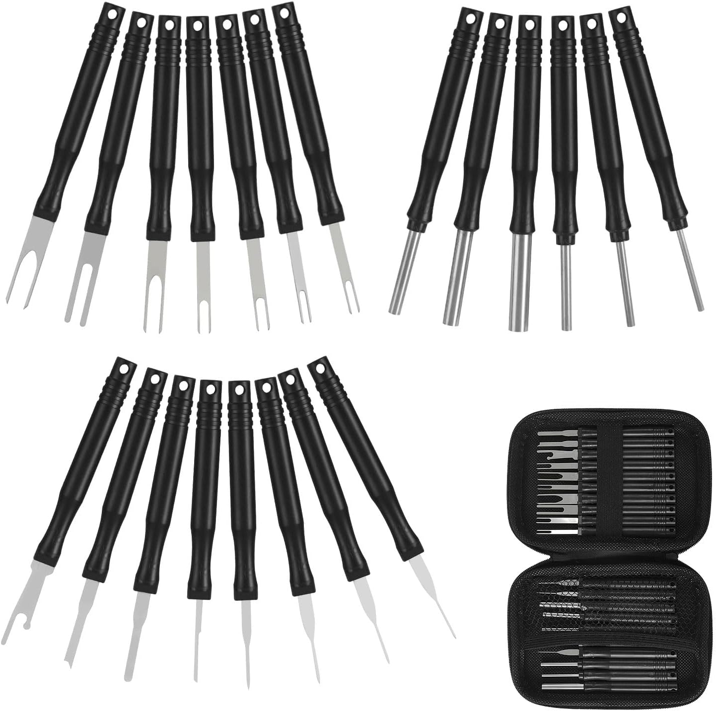 Amazon.com: XLWJBES Upgraded Terminal Removal Tool Kit - 21Pcs Black ...