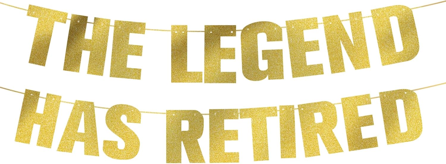 Amazon.com: JunyRuny Retirement Party Decorations, The Legend Has ...