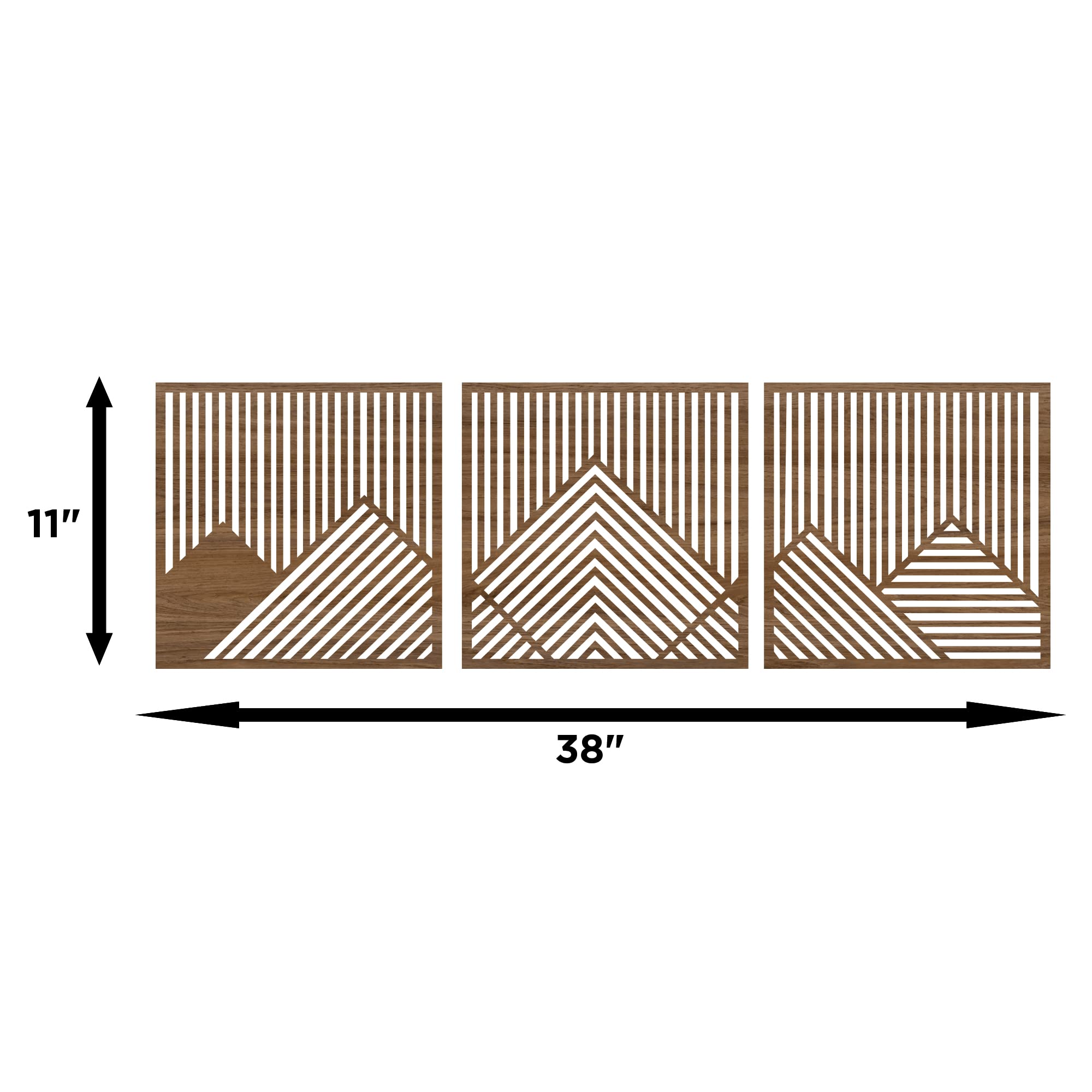 DIGU Mountain Wall Art, Wood Wall Art, Geometric Mountains, Abstract ...
