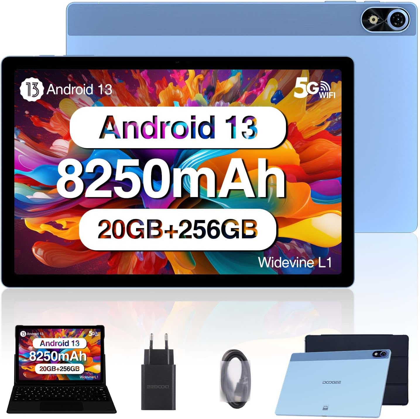 DOOGEE T10 Plus Tablet 10.51 Pollici 2K, 20GB RAM+256GB ROM (TF 1TB ...