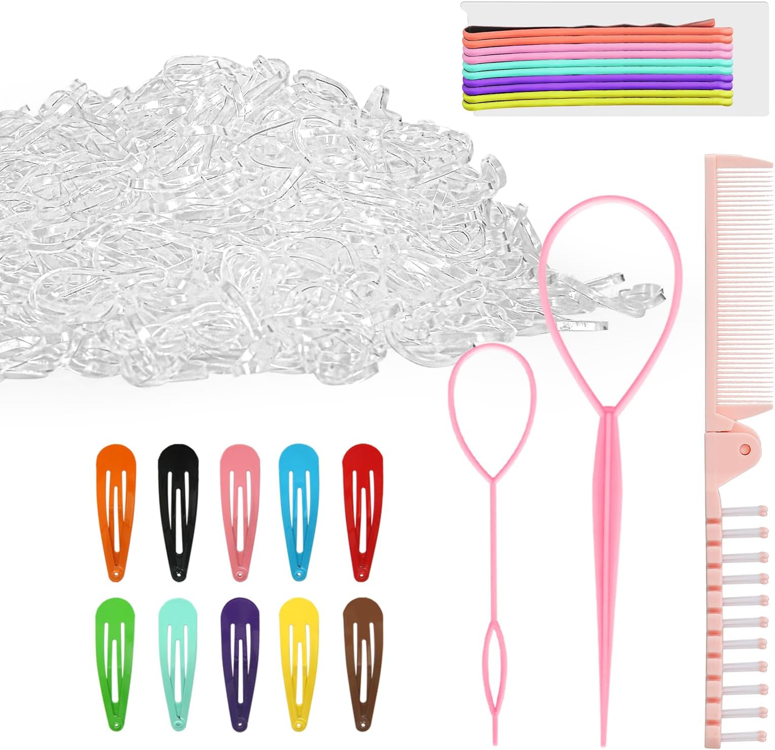 Amazon.com : Elastic Hair Rubber Bands, 2500 pcs Soft Ponytail Elastics ...