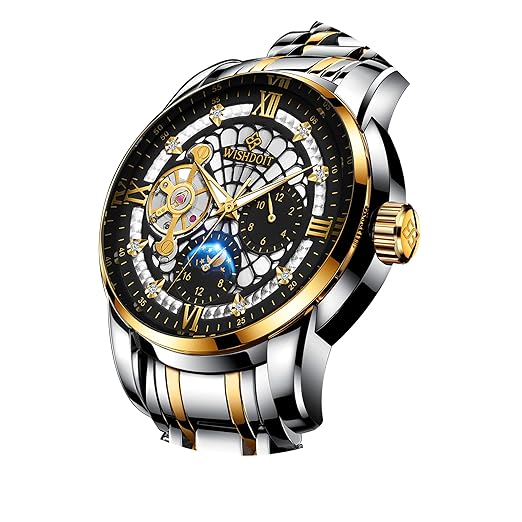 WISHDOIT Mechanical Watches for Men Automatic Waterproof Stainless ...
