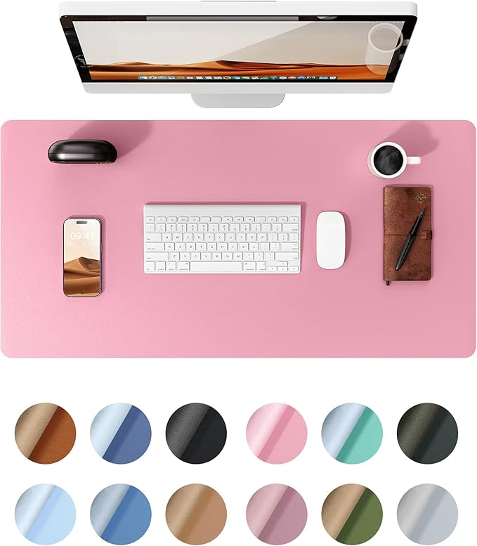 Amazon.com : YSAGi Leather Desk Protector, Office Mat, Large Mouse Mat ...