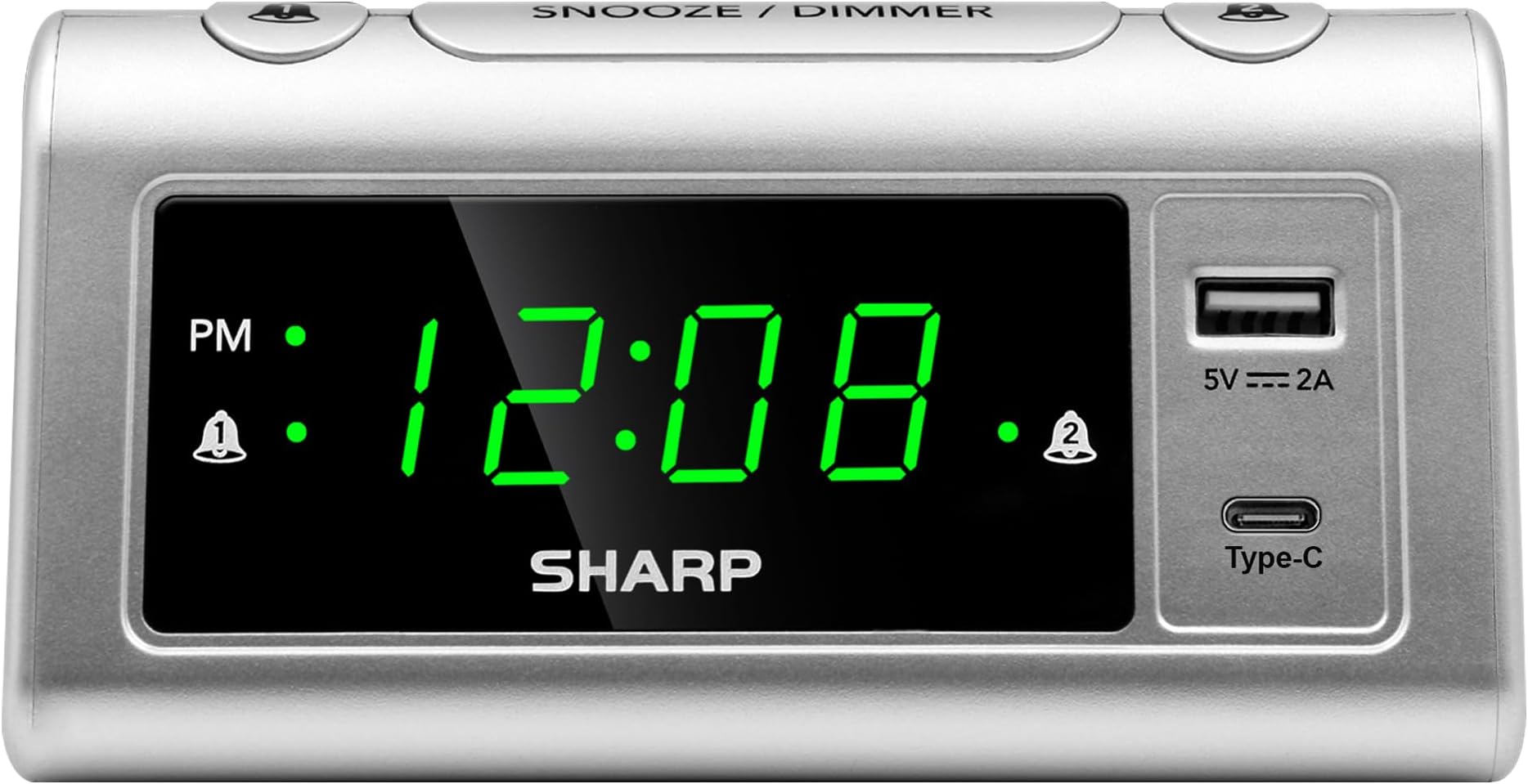 Amazon.com: Sharp Digital Alarm with AccuSet - Automatic Smart Clock ...