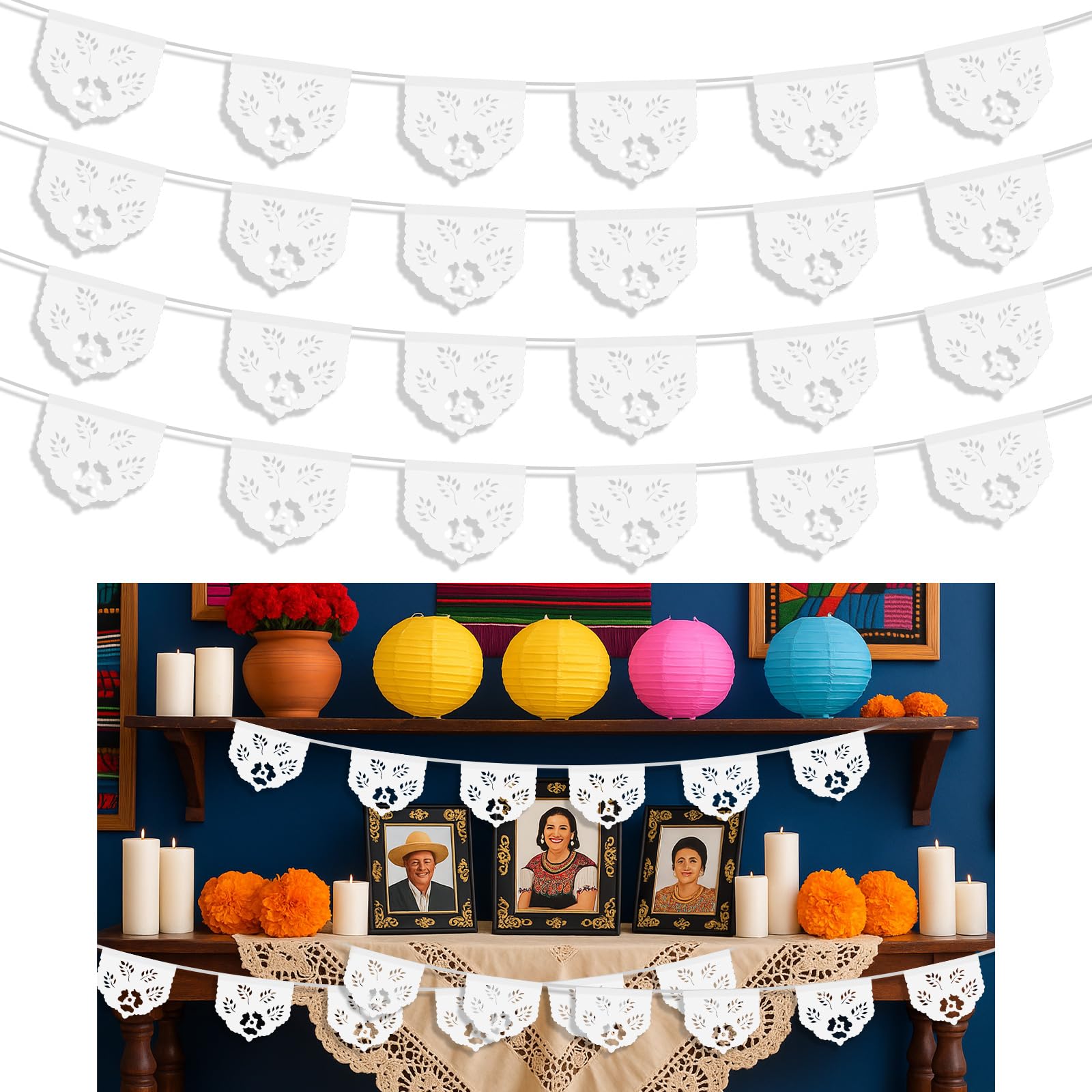 Snapklik.com : TaoBary 6 Pack Mini Papel Picado Banner For Dia De Los ...