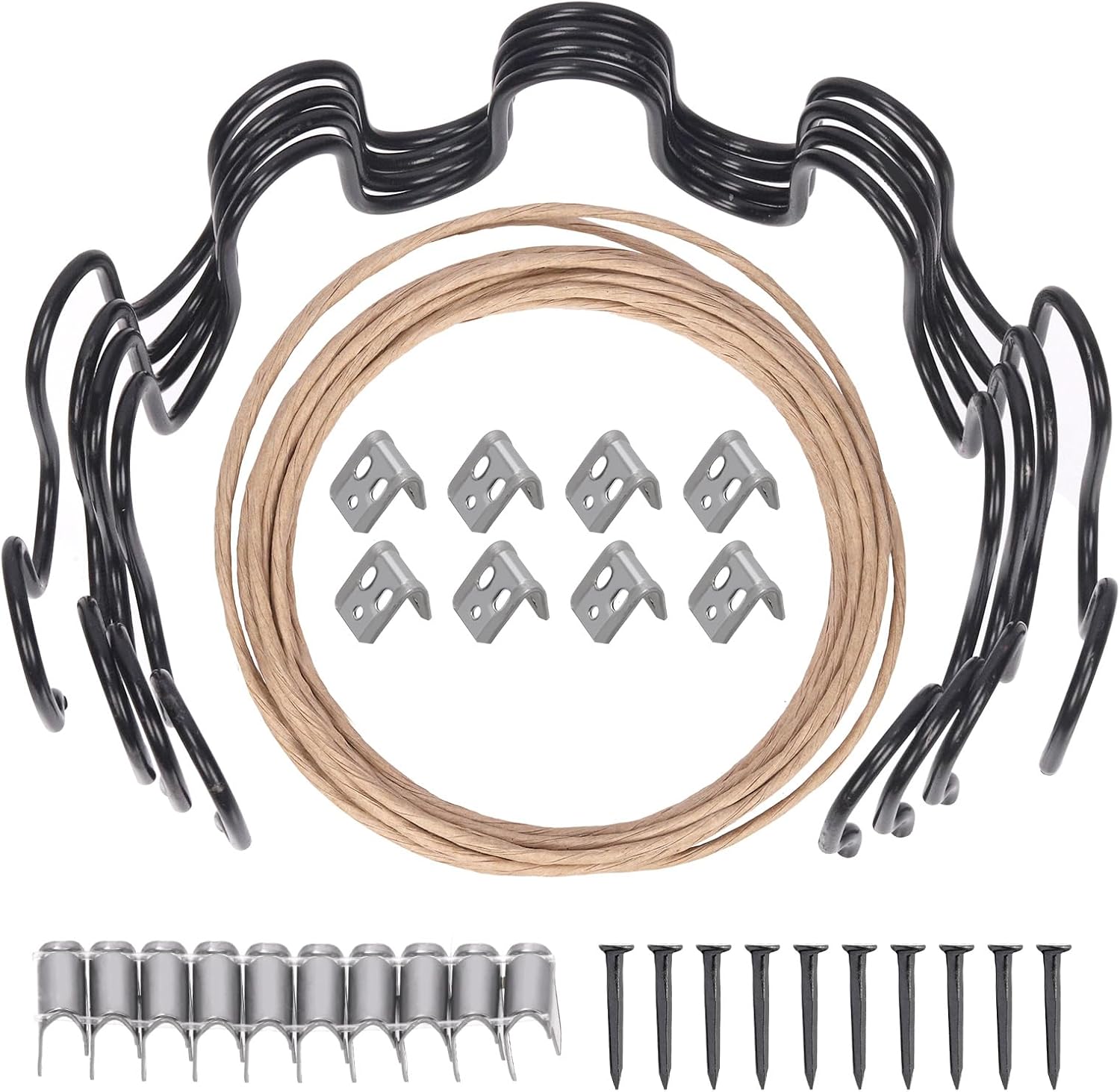 Swpeet 67Pcs Couch Spring Repair Kit - Including Springs, Upholstery ...