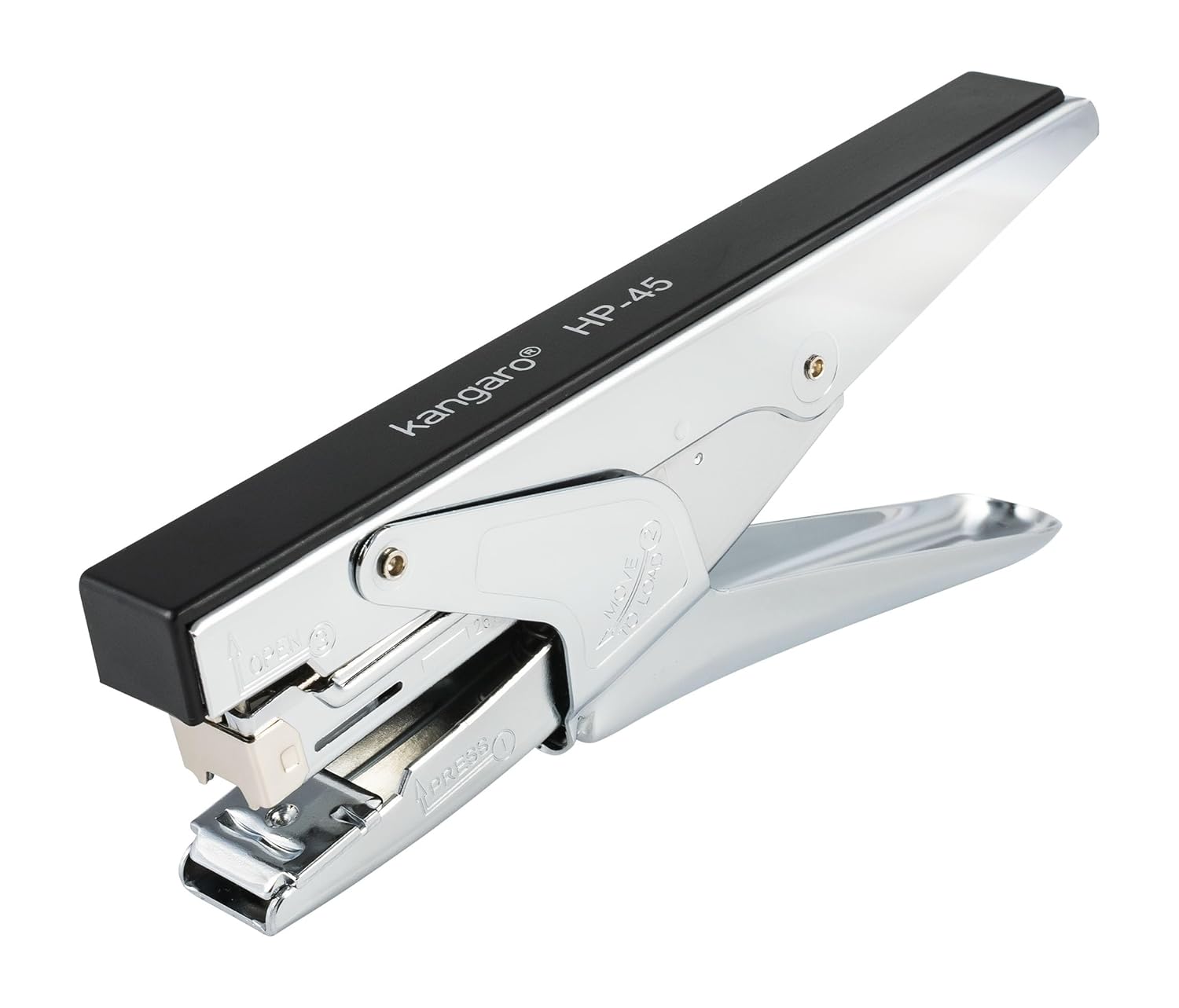 Kangaro HP-45 All Metal Stapler, Standard Stapler with Quick Loading ...