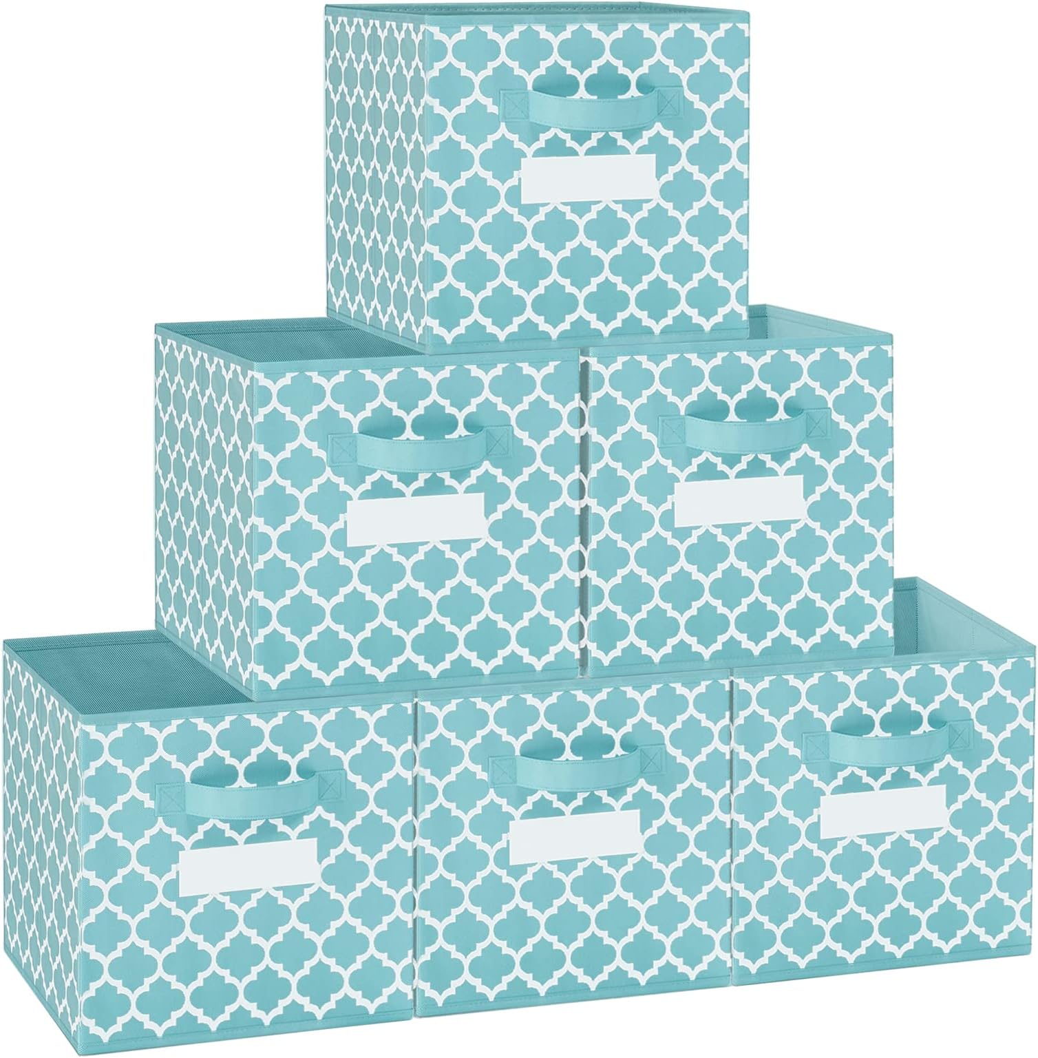 Amazon.com: Dyvavna 12x12 storage cube bins Foldable Fabric Linen Cube ...