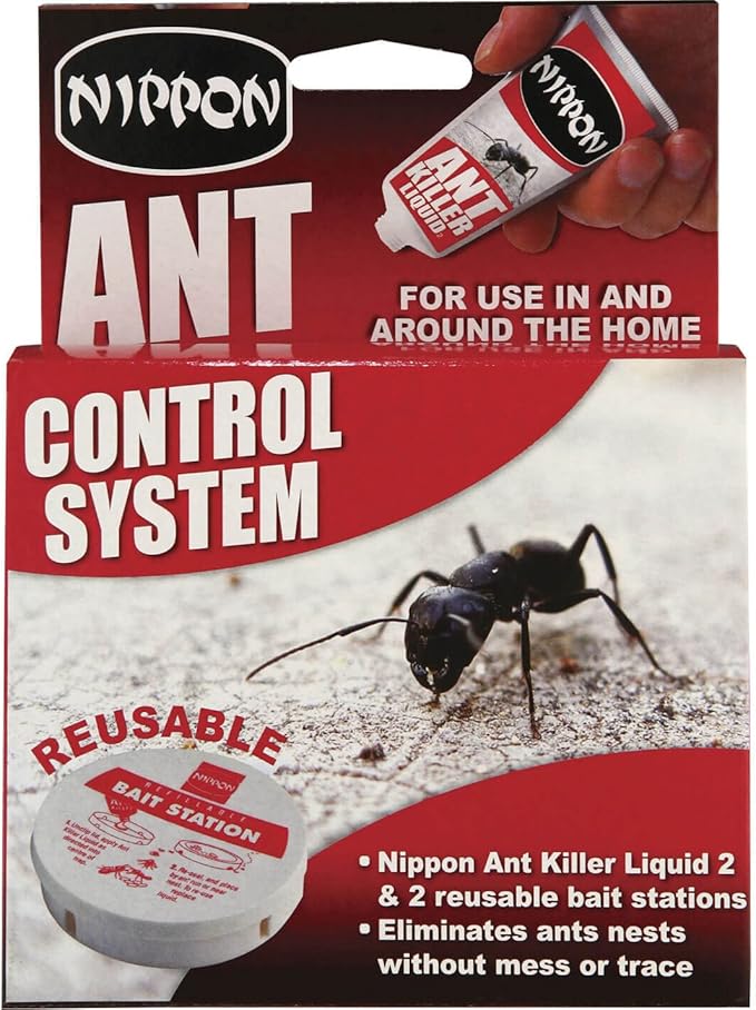 Nippon Ant Control System with 2 Traps and 25g Ant Killer Liquid ...