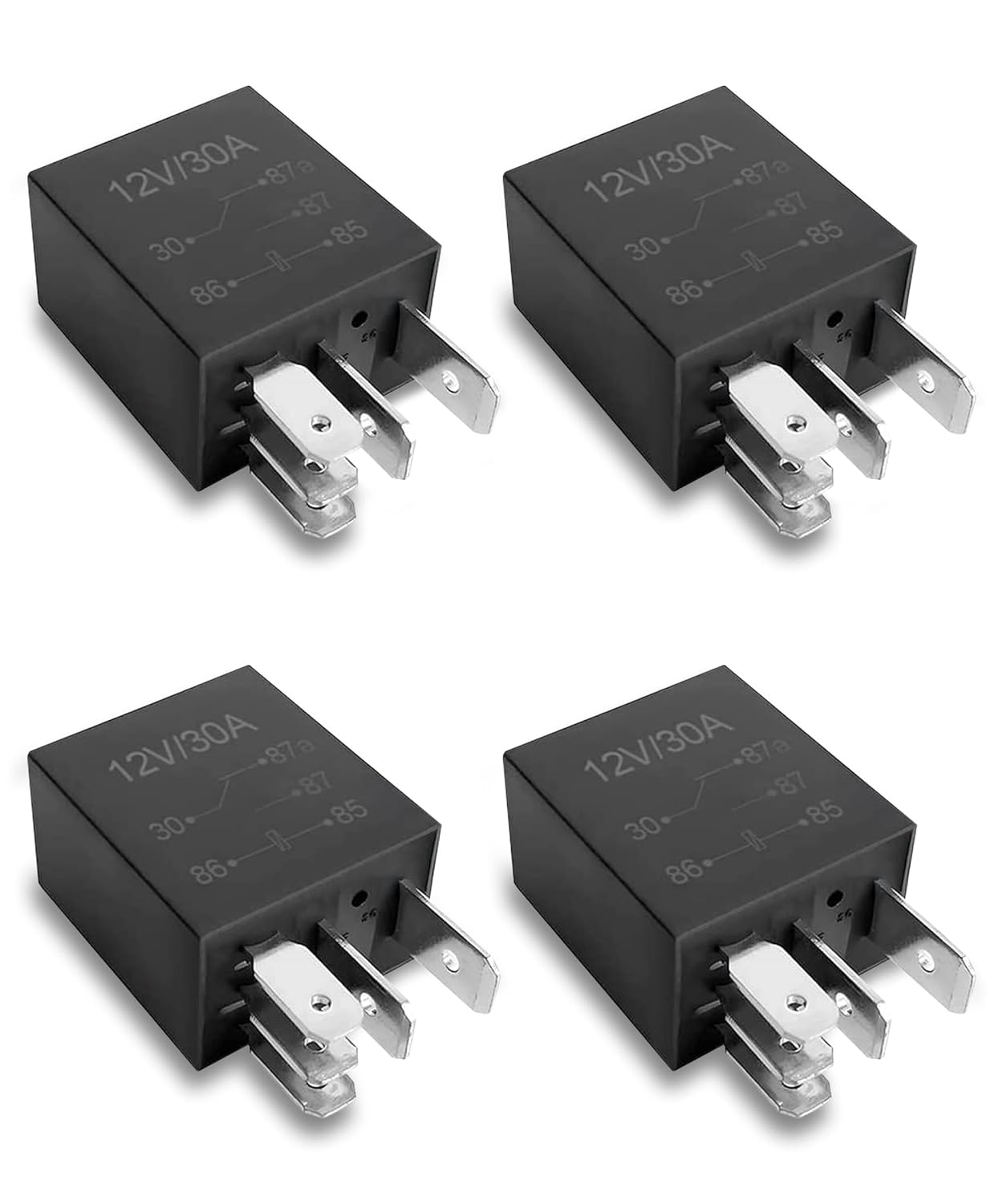 Amazon.com: AOCISKA 4 Packs 30A Starter Relay,5 Pin 12V Relay,Multi ...