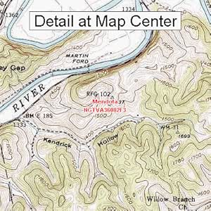 Amazon.com : USGS Topographic Quadrangle Map - Mendota, Virginia ...