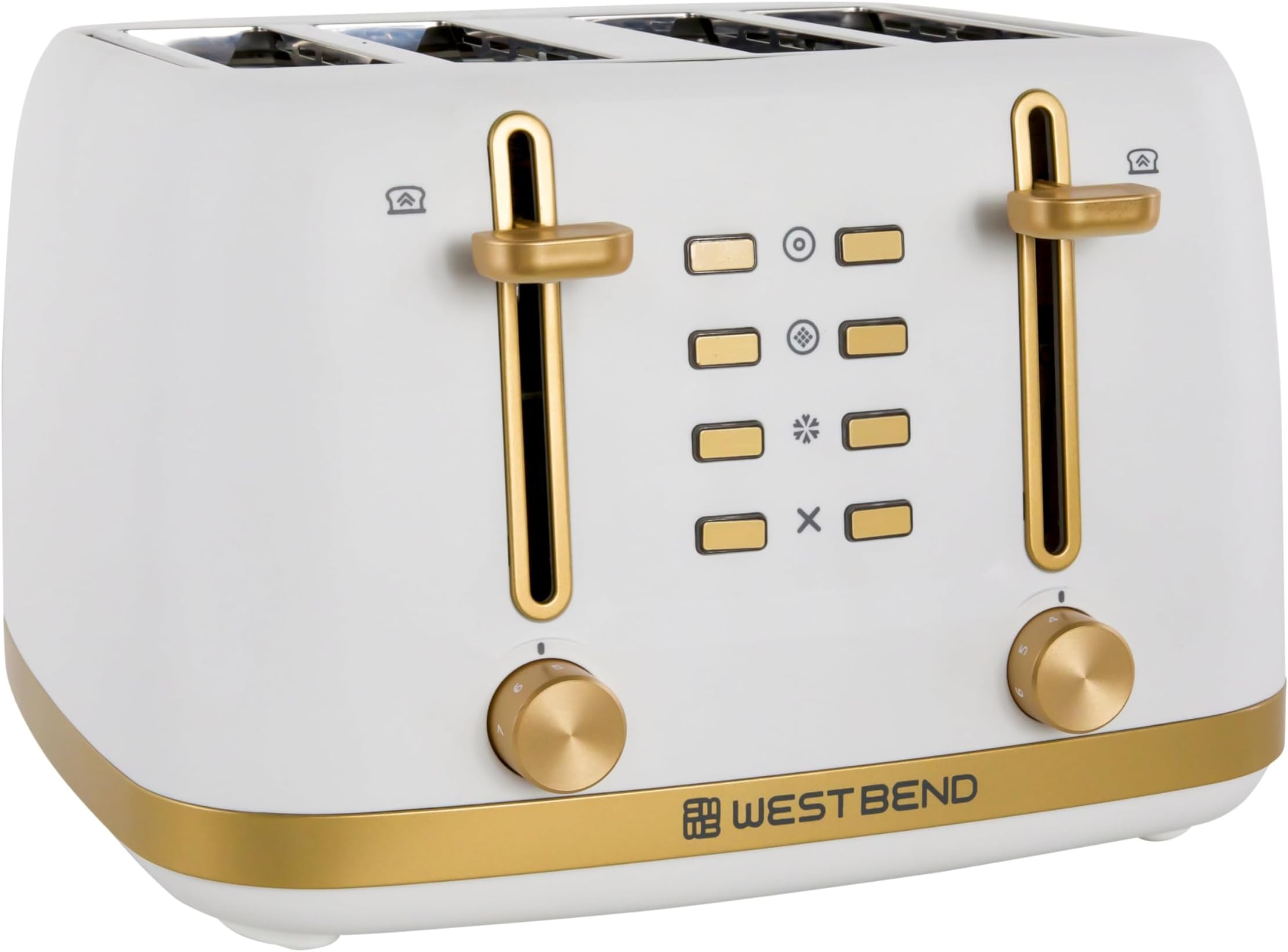 Amazon.com: West Bend Timeless 4-Slice Toaster, White Gold: Home & Kitchen