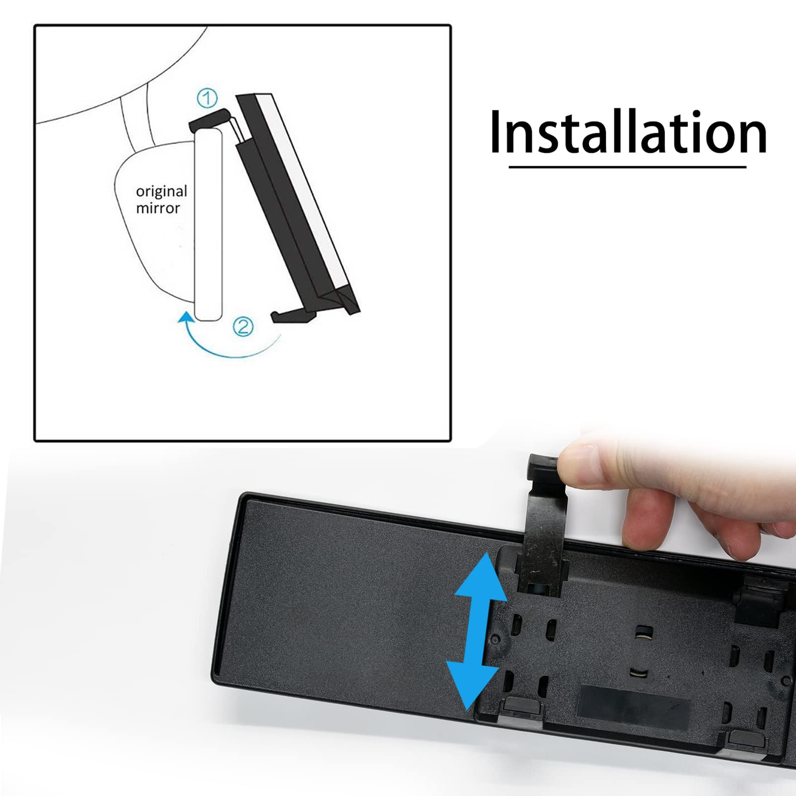 Snapklik.com : Panoramic Rear View Mirror, 300MM Wide Angle Rearview ...