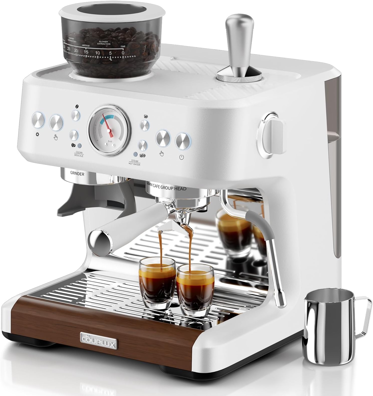 Amazon.com: Neretva 20 Bar Espresso Coffee Machine with Grinder Steam ...