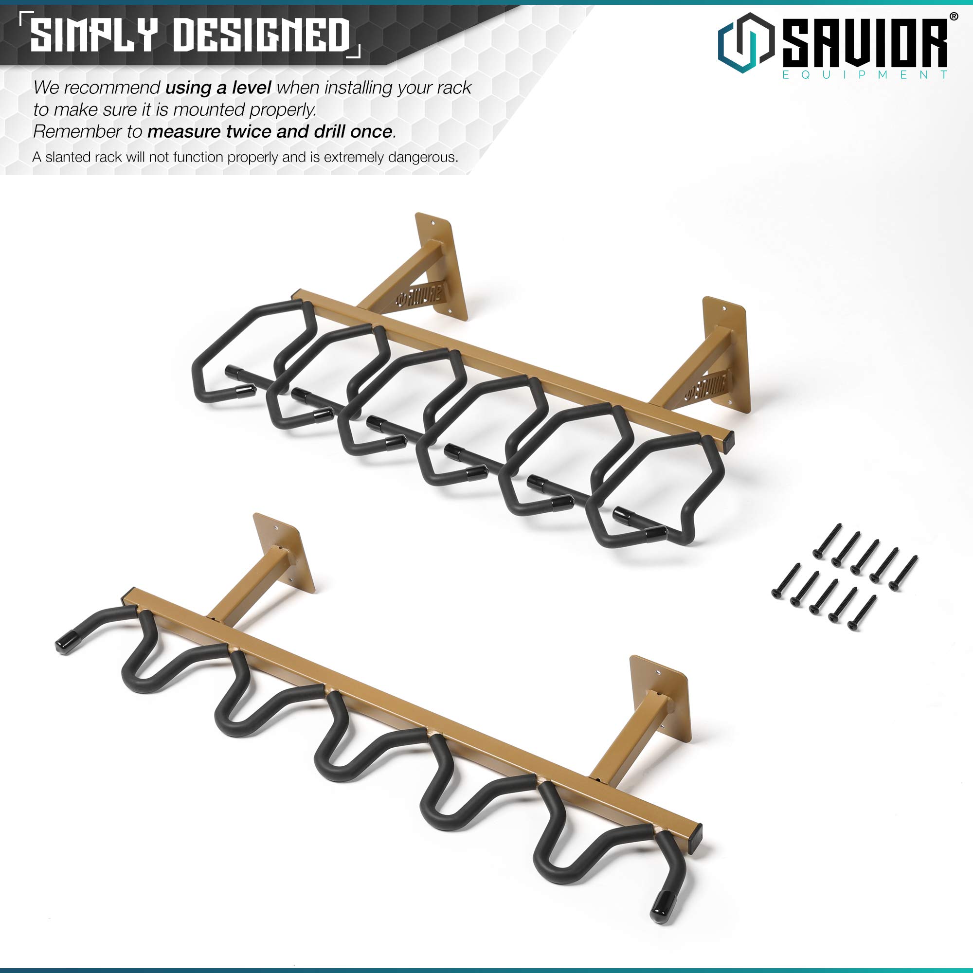 Savior Equipment Wall-Mount Rifle Rack Tactical Shotgun Carbine Firearm ...