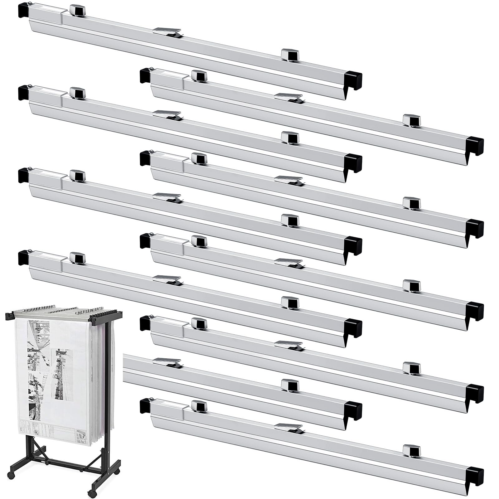 Snapklik.com : 10 Pcs 24 Inch Blueprint Clamp Bulk File Hanging Clip ...