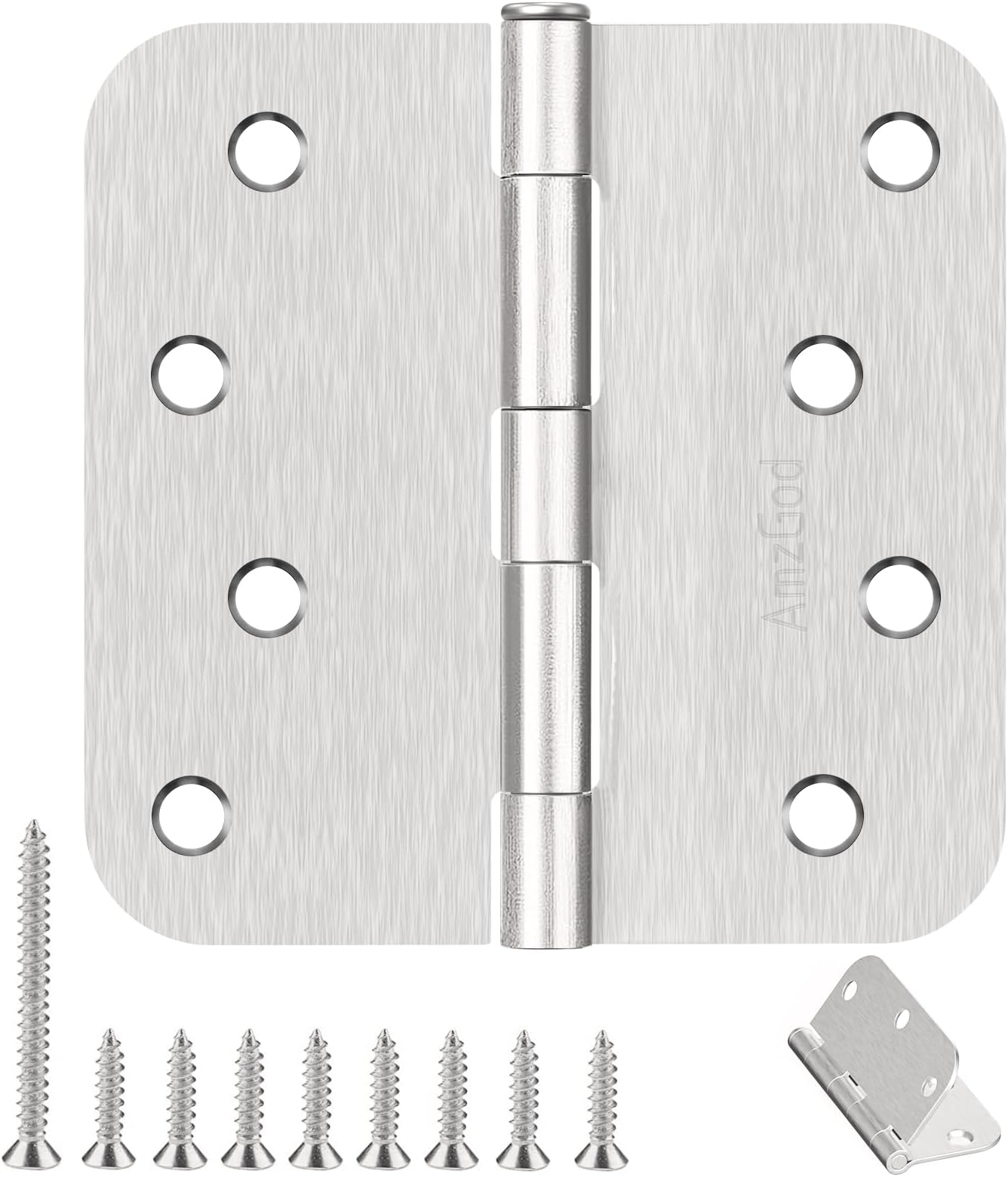 Penrod Door Hinges - Satin Nickel - 4 Inch with 5/8 Inch Radius - 2 ...