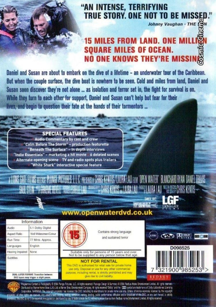 Open Water [DVD]: Amazon.co.uk: Daniel Travis, Saul Stein, Estelle Lau ...