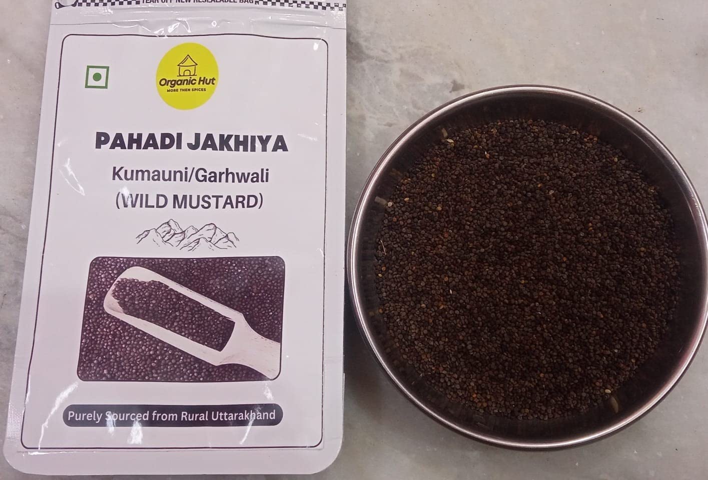 Organic Hut® Himalayan jakhiya seeds pahadi (Wild Mustard) Black Jakhya ...