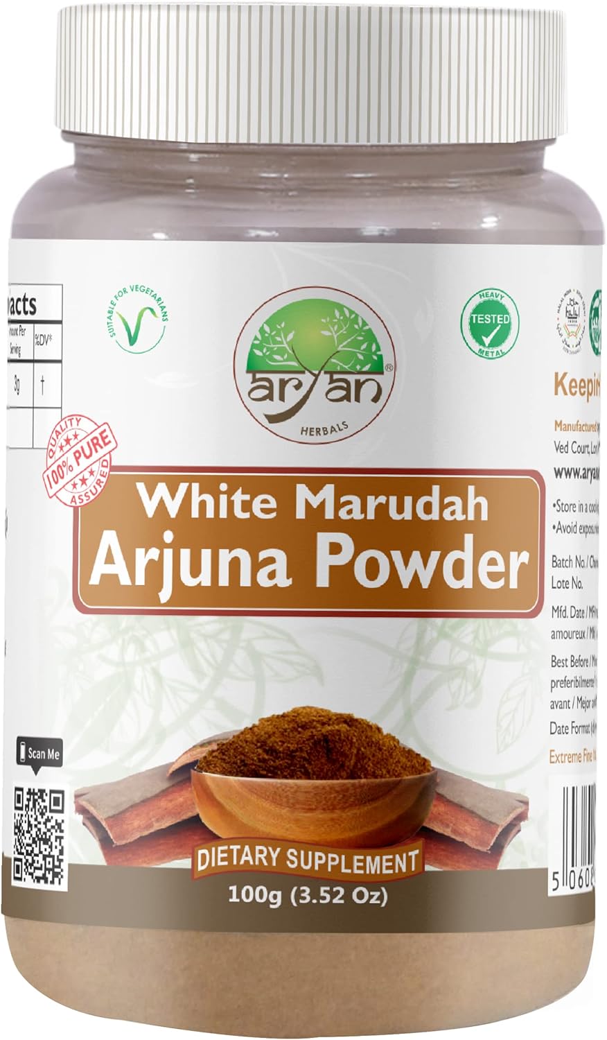Aryan Herbals Arjuna (Terminalia Arjuna) Bark Powder 100gm : Amazon.co ...
