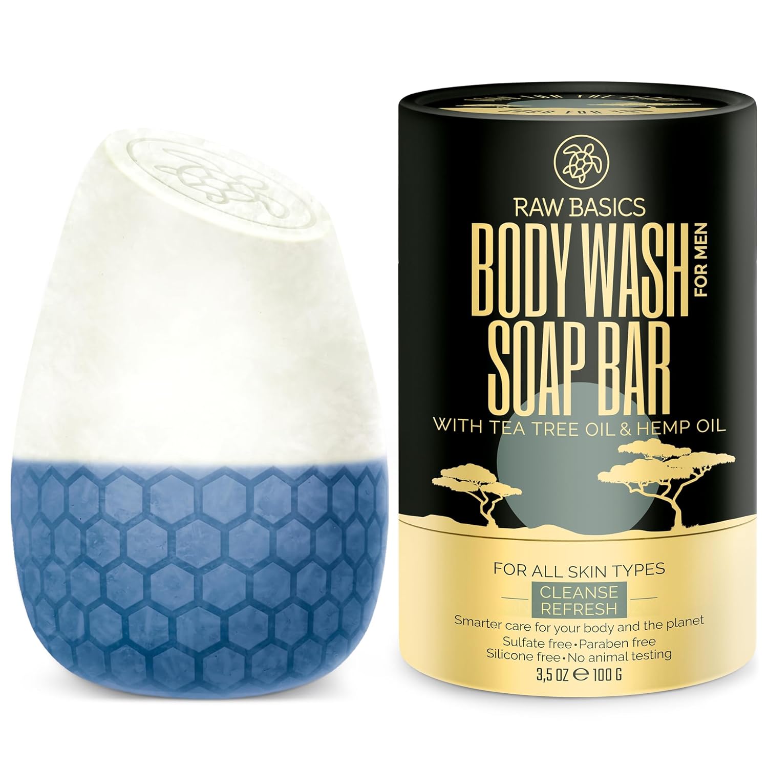Amazon.com : Body Wash Bar for Men - Natural Ingredients, Zero Waste ...