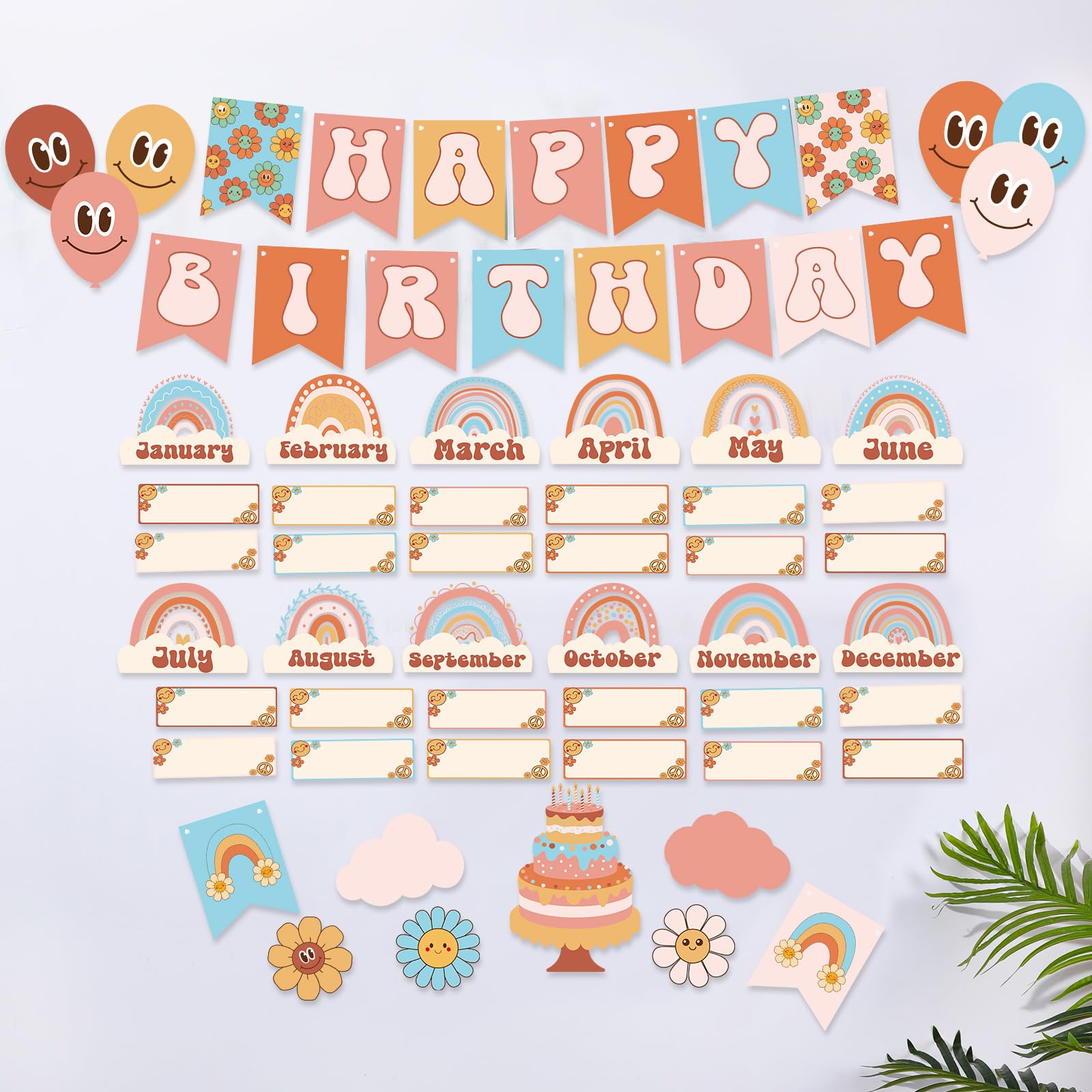 Snapklik.com : Nezyo Happy Birthday Classroom Bulletin Board Set, 80 ...