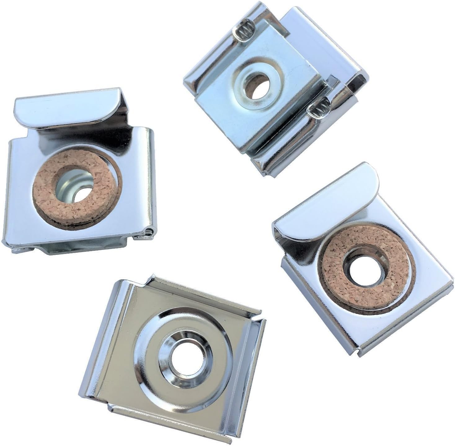 Transparent Mirror Wall Mounting Clips with Plugs and Screws - 4pcs Kit ...