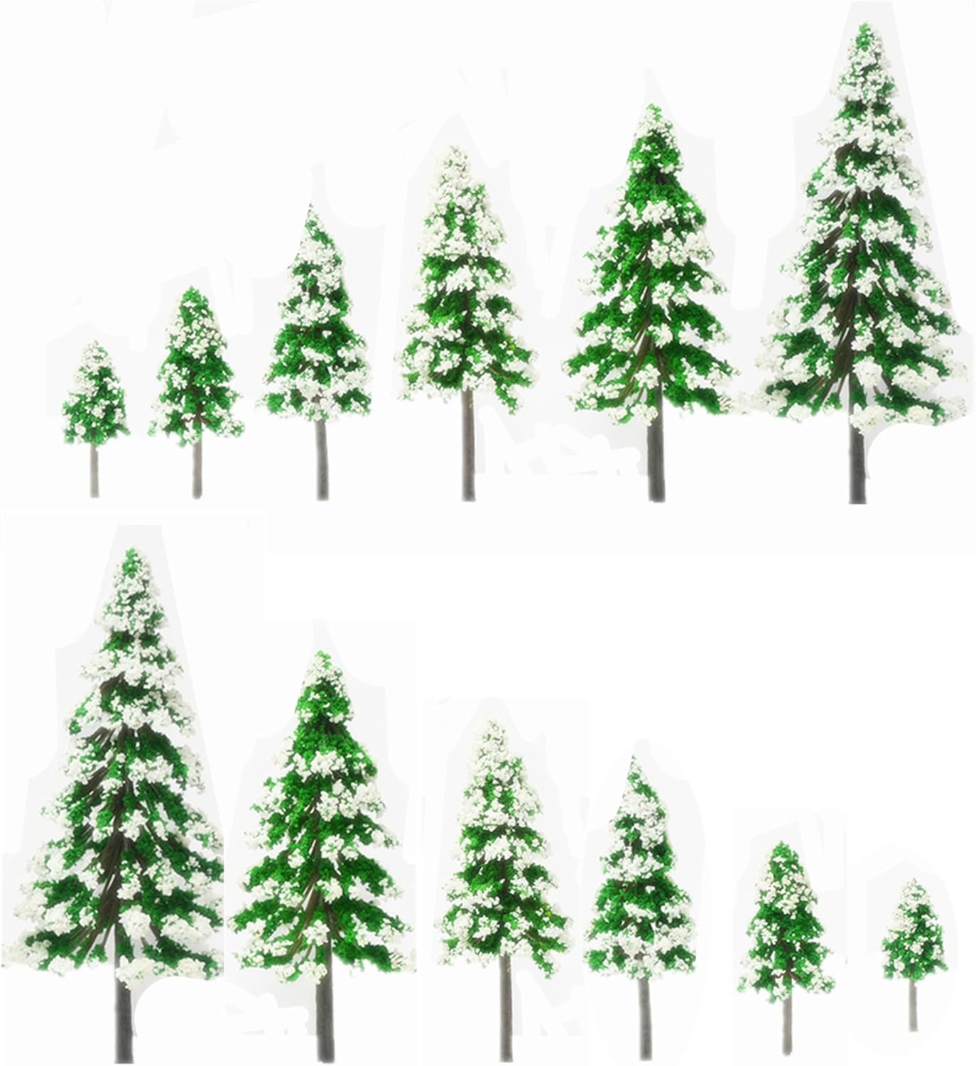 Amazon.com: 12pcs 1.97-5.9 Inch Green Scenery Landscape Model Cedar ...