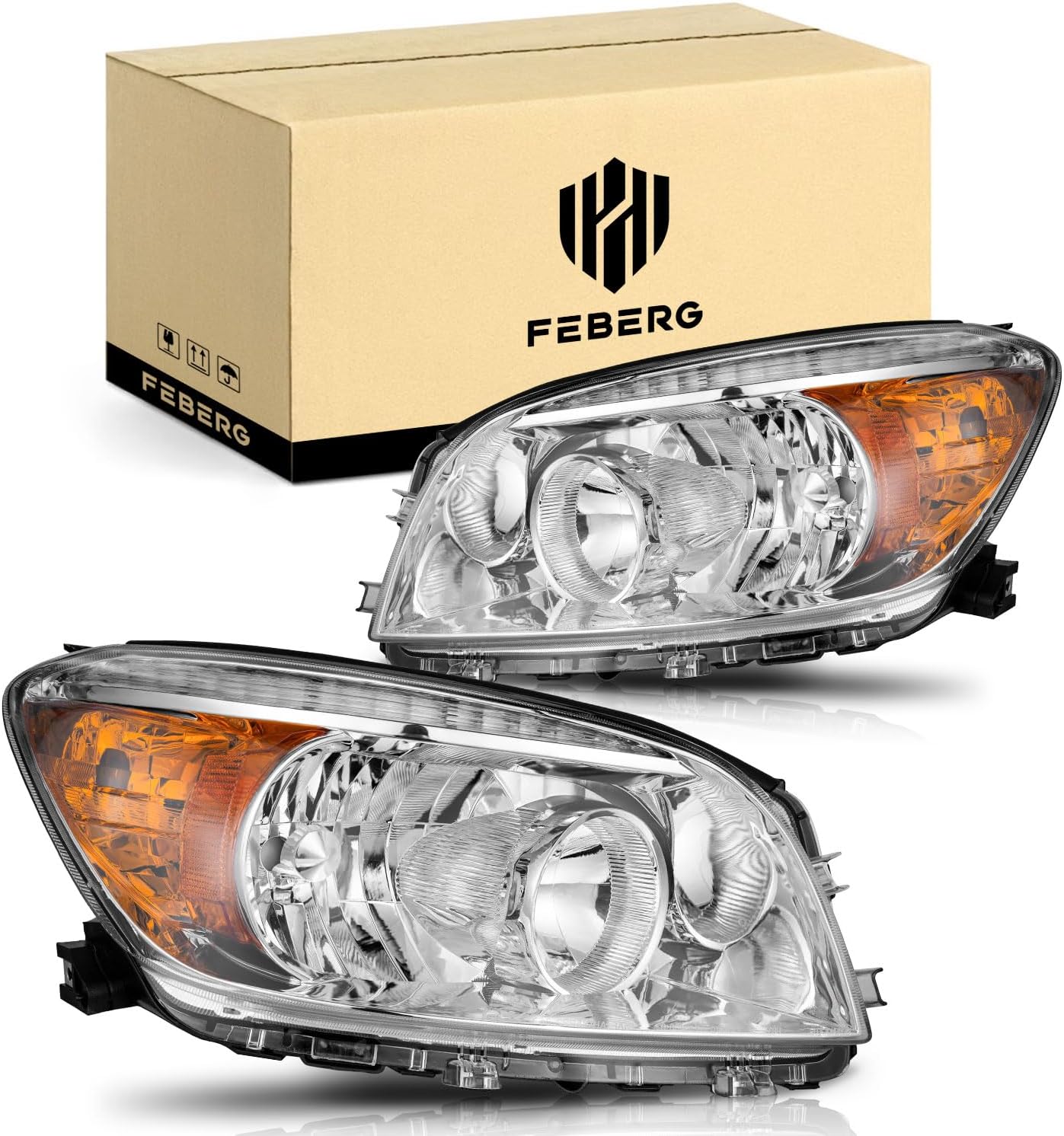 Amazon.com: FEBERG [OE Style Anti-Yellowing Headlights for 2006-2008 ...