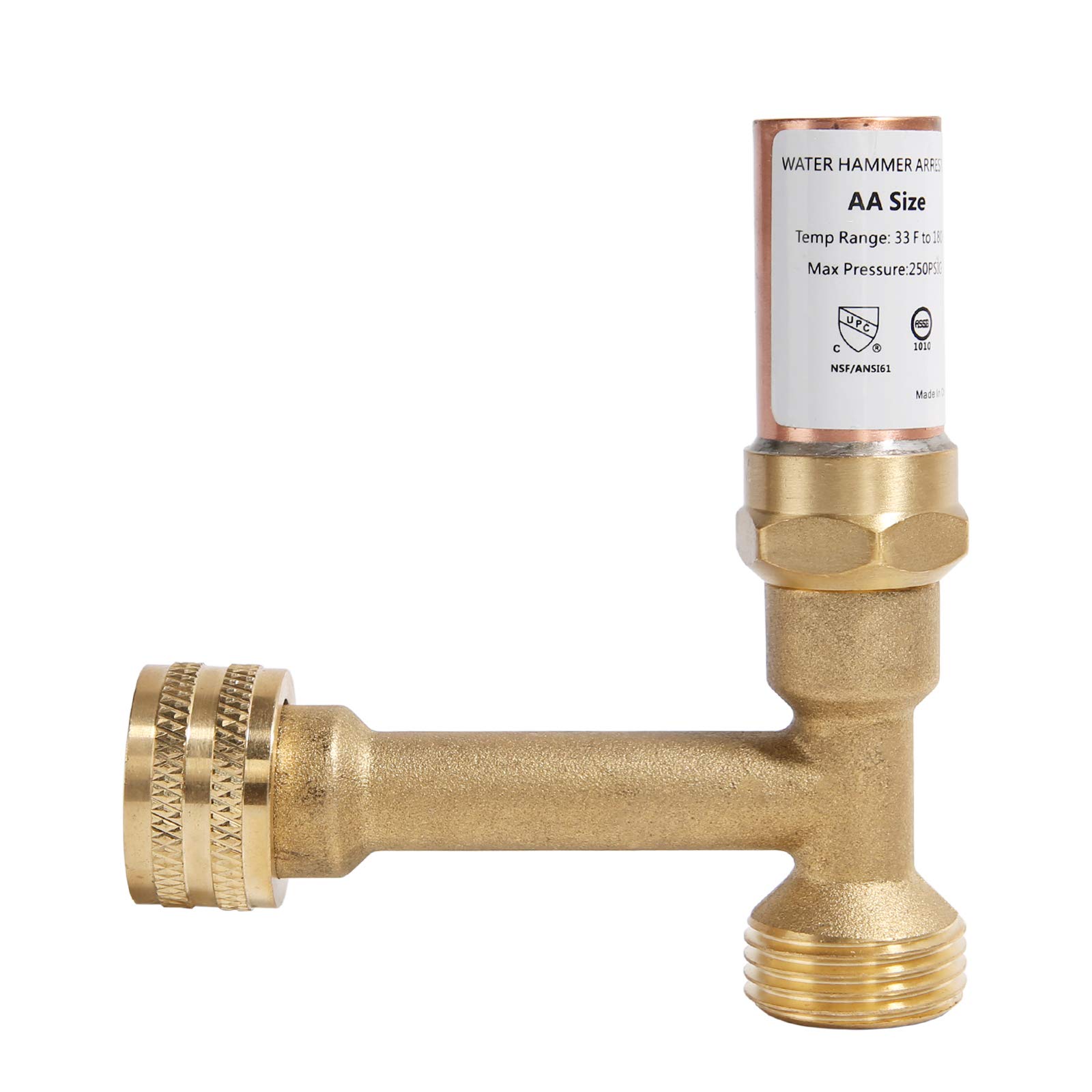 Watflow Lead Free Brass Water Hammer Arrestor 3 4ght Thread ...