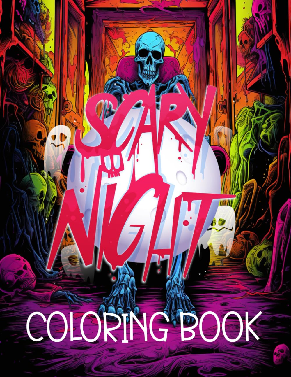 Amazon.com: Scary Night Coloring Book: Creative Haven With Over 45 ...