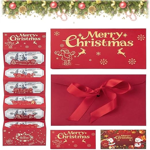 Amazon.com : Christmas Cash Gift Envelopes, Christmas Surprise Money ...