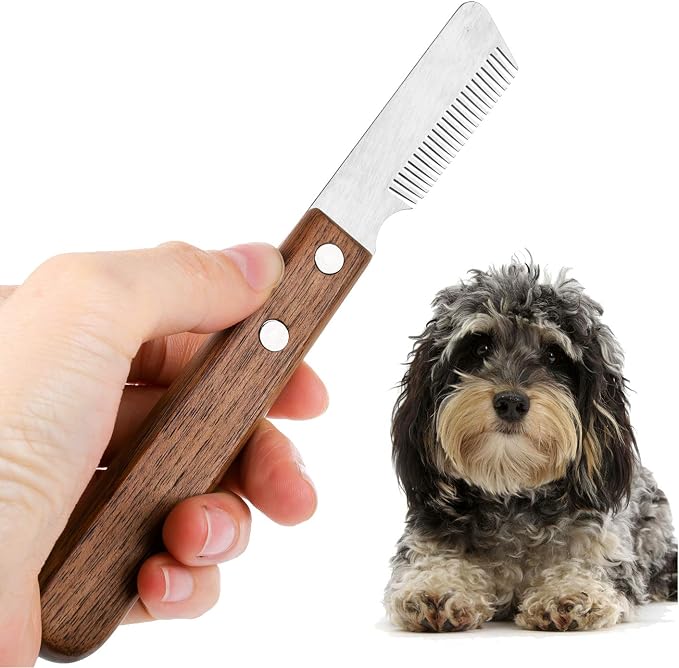 Hund Trimmmesser mit Holzgriff für Stumpf Hunde Rauhaardackel Dackel ...