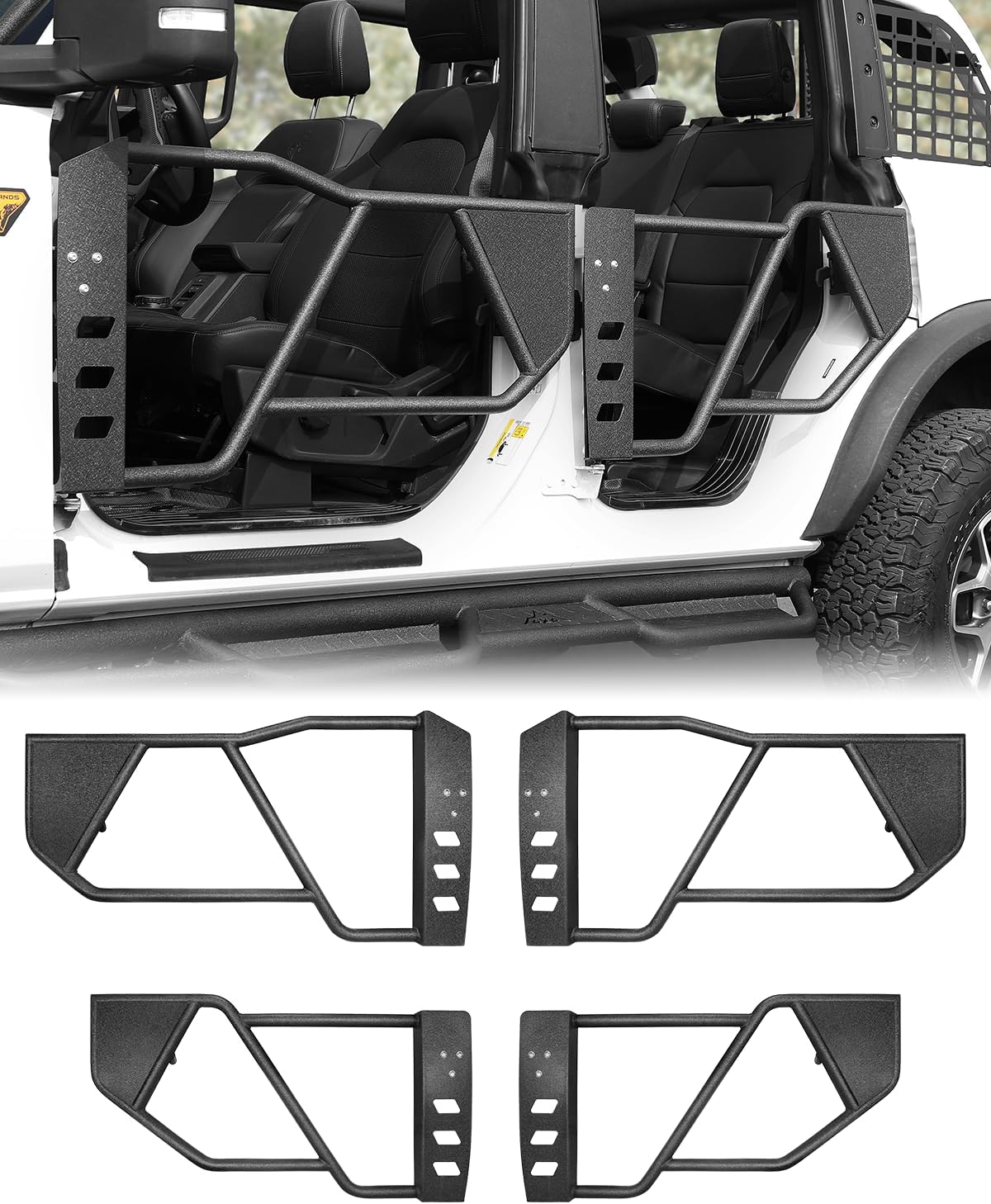 Amazon.com: ROADER Off Road Tubular Trail Doors Compatible with Ford ...