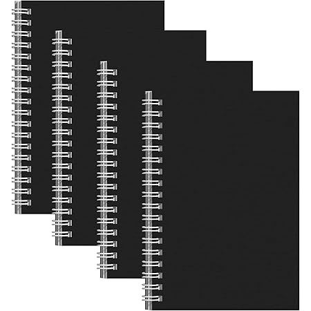 4 Pack Spiral Notebook for Work - 4" x 6" Softcover Notebooks College ...