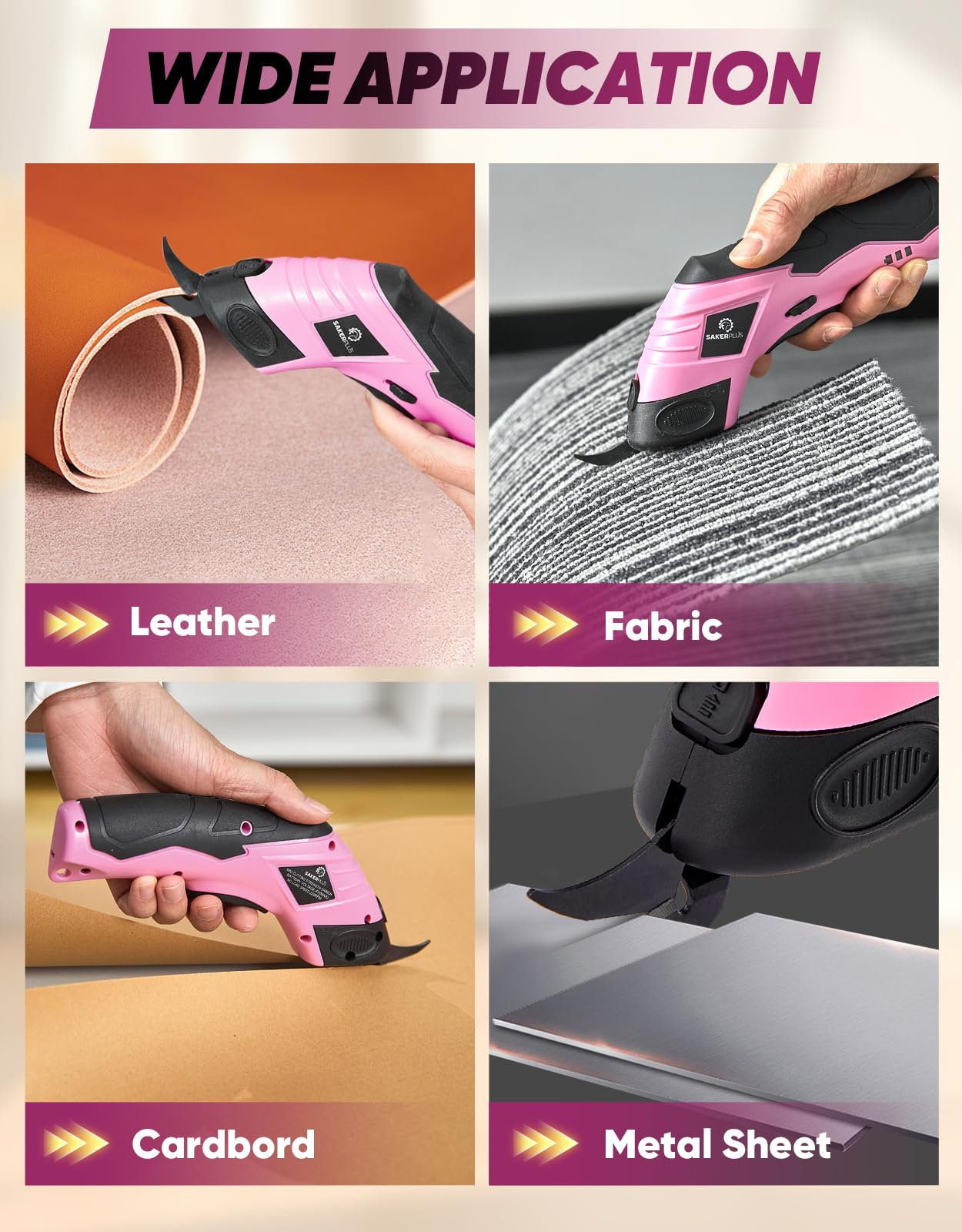 Snapklik.com : Sakerplus Cordless Electric Scissors, Fabric Scissors ...