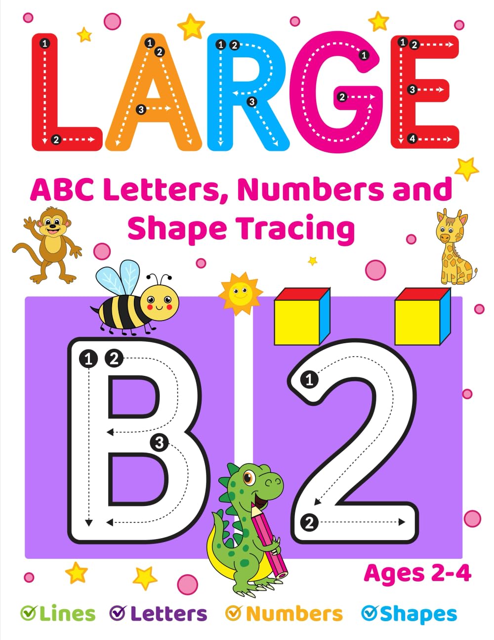 Amazon.com: Large ABC Letters, Numbers And Shape Tracing: An Essential ...