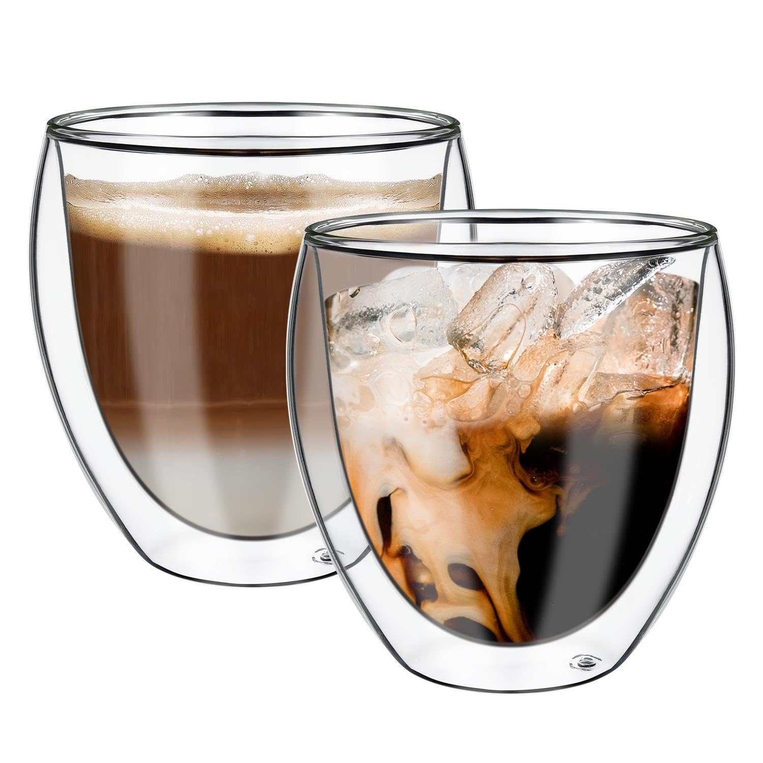 Vinsani CAVA Double Walled Coffee Drink Glasses 100ml Set of 2 Heat ...